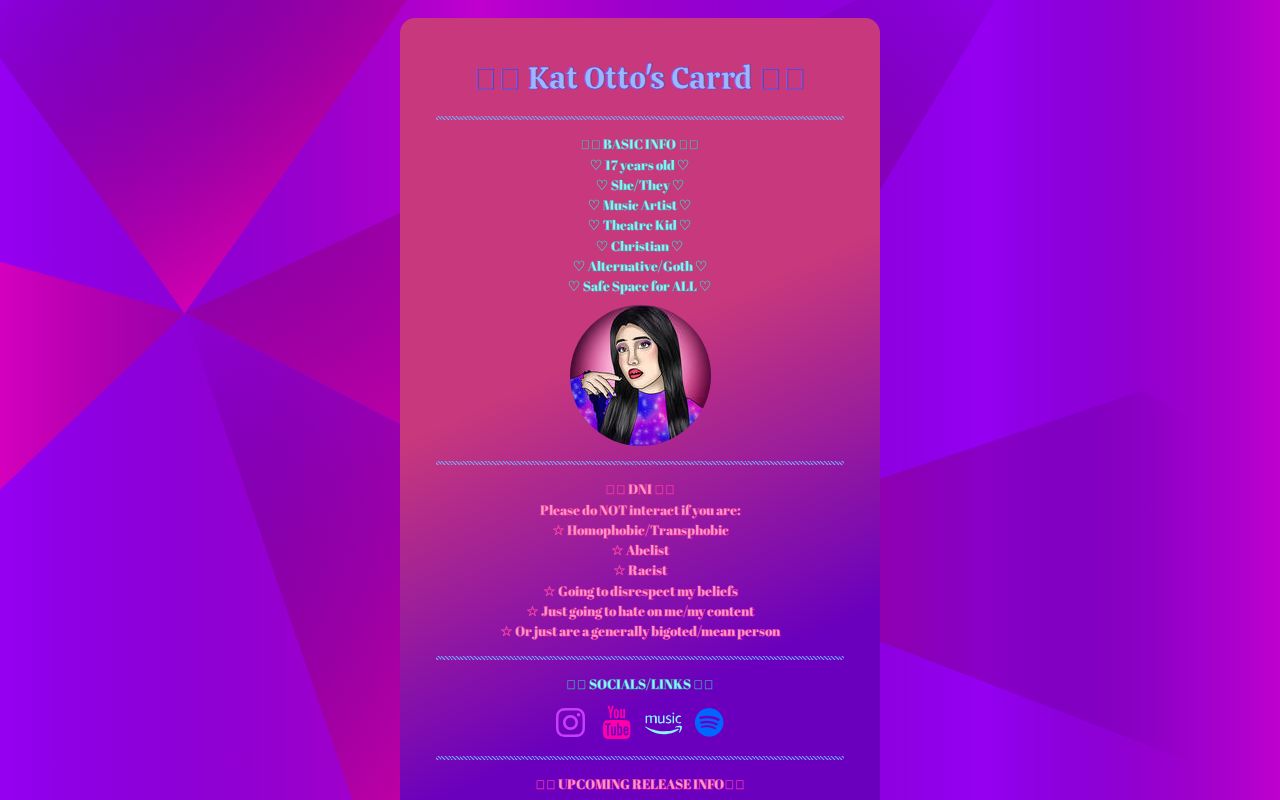 ️🌺 Kat Otto's Carrd 🌺 ️
